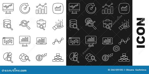 Set Line Hierarchy Organogram Graph Chart Infographic Financial