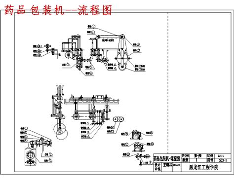 药品包装机结构设计 药品装盒机上料装盒装置含9张cad图 Autocad 2007 模型图纸下载 懒石网