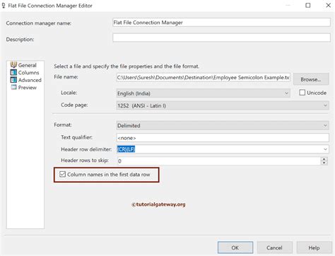 SSIS Export SQL Table Data To Semicolon Delimiter Text File