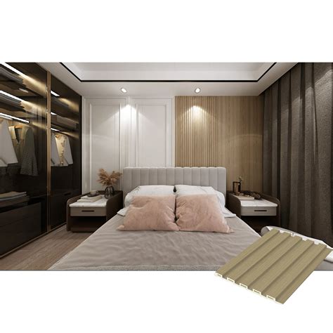 Integrated Interior Wall Cladding Wpc Fluted Moisture Proof Wpc Internal Wall Panels Strip