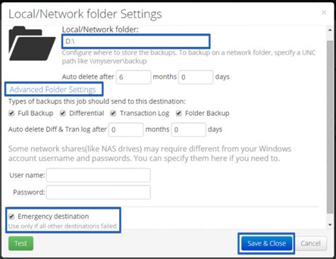 Emergency Destination Settings Sqlbak Blog