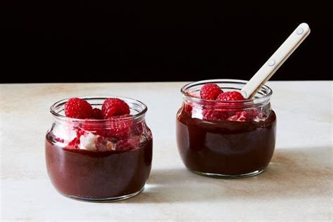 Chocolate Pudding With Raspberry Cream Recipe Nyt Cooking