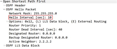 OSPF Hello And Dead Interval Operation And Configuration