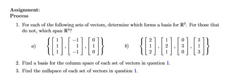 Solved Assignment ProcesS For Each Of The Following Sets Chegg
