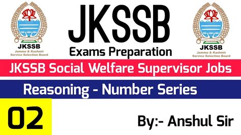 Number Series Reasoning Part Jkssb Social Welfare Supervisor Preparation By Anshul