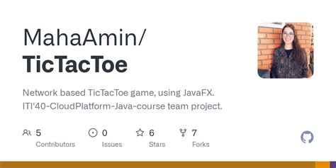 Github Mahaamintictactoe Network Based Tictactoe Game Using Javafx Iti40 Cloudplatform