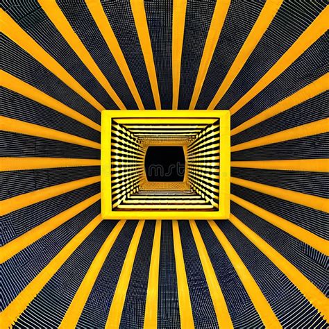 An Optical Illusion Design With Concentric Squares In Shades Of Orange And Yellow3 Generative