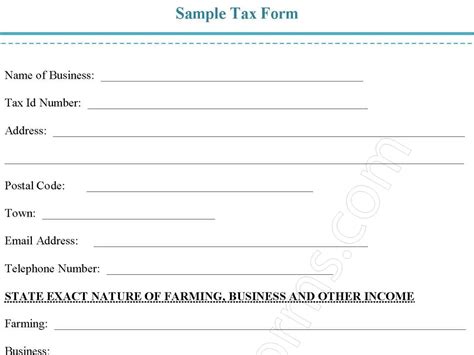 Sample Tax Fillable PDF Form Editable PDF Forms
