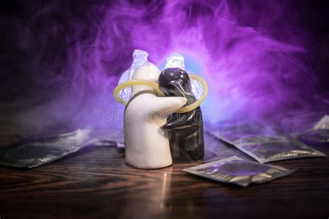 Close Up Of A Young Beautiful Girl Holding An Open Female Condom Safe Sex Concept Protection