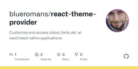 Github Blueromansreact Theme Provider Customize And Access Colors Fonts Etc At React