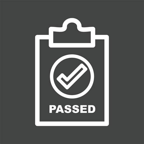 Qc Passed Line Inverted Icon 11918216 Vector Art At Vecteezy