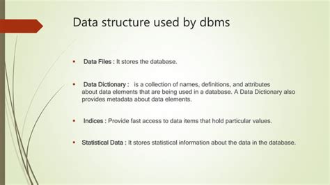 Structure Of Dbms Pptx