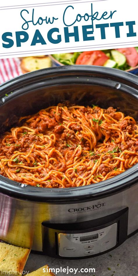 Crock Pot Spaghetti Simple Joy
