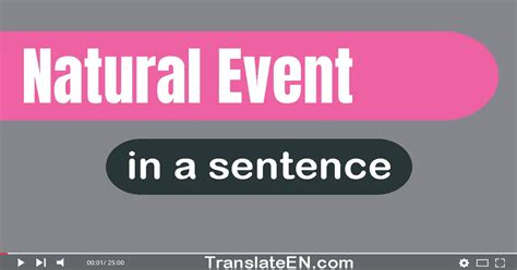 Natural Event In A Sentence