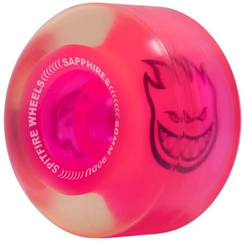 Spitfire 90du Conical Full Sapphires Neon Pink Skateboard Wheels Evo