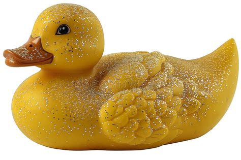 Yellow Rubber Duck Isolated On White Background With No Shadow Reflection Text Or Logo The