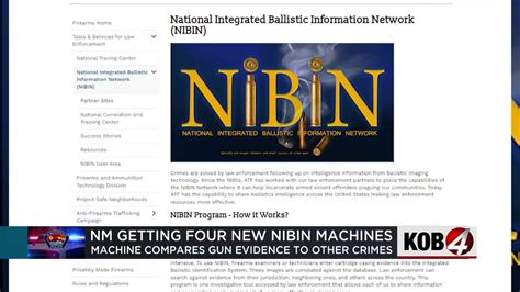 Nibin Machines Link Guns To Shooting Suspects