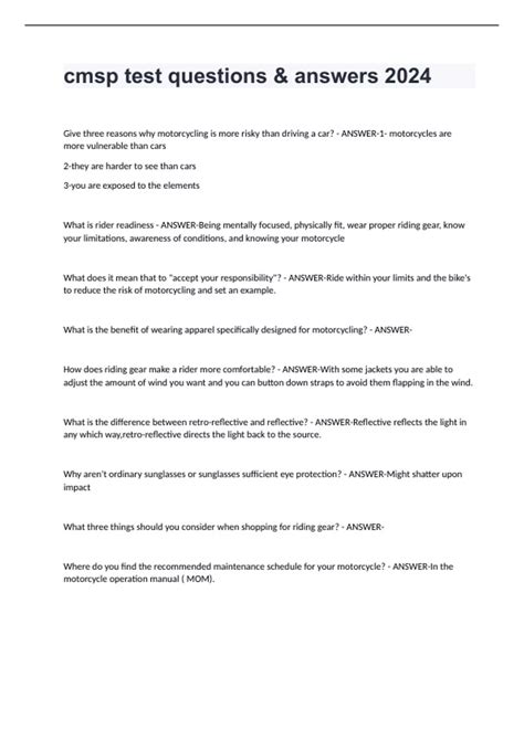 Cmsp Test Questions And Answers 2024 Cmsp Stuvia Us