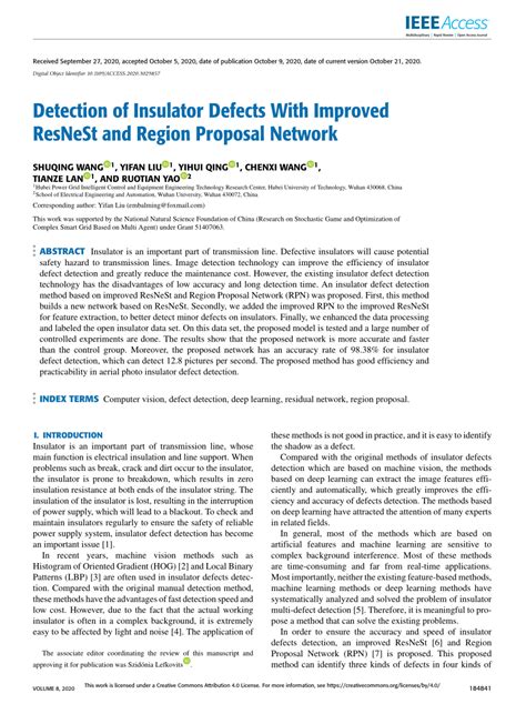 Pdf Detection Of Insulator Defects With Improved Resnest And Region