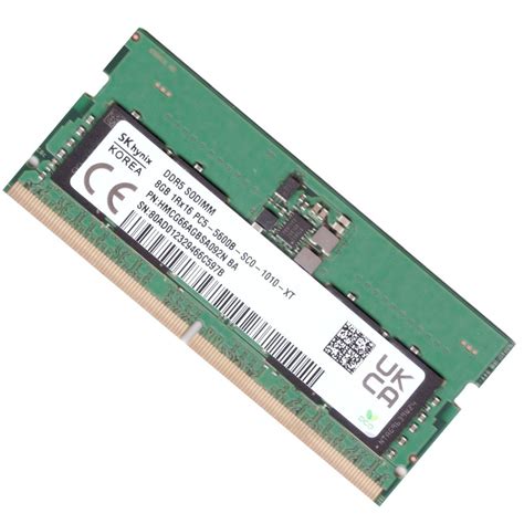 Sk Hynix Ddr5 Sodimm 8gb 1rx16 Pc5 5600b Sc0 1010 Xt Hmcg66agbsa092n Ba Memory Ram