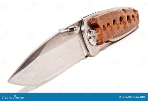 Sharp Pocket Knife Stock Image Image Of Wood Gear Silver 13757239