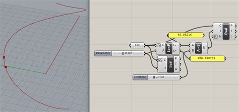 curve analysis known t specified length grasshopper mcneel forum