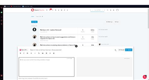 Search Tab And Top Toolbar Disappeared Opera Forums