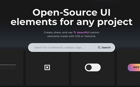 Uiverse io開源 UI 元素的創意寶庫 網路資源 DeTools 工具死神