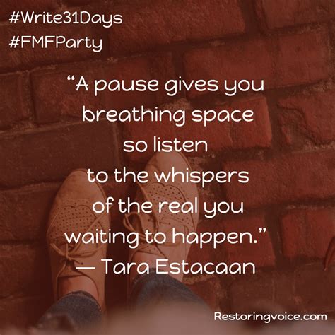 Pausing To Focus Write31days Restoring Voice