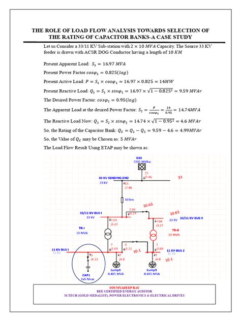 Load Flow Analysis Banks Pdf Capacitor Ac Power