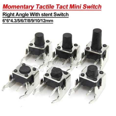 50pcs 6 6 4 3 5 6 7 8 9 10 12mm Pcb Momentary Tactile Tact Mini Switch