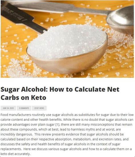 How To Calculate Carbs In A Recipe When Using Sugar Substitutes Kitchen Recipes MrsSurvival