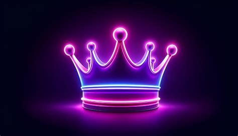 Premium Photo Neon Light Crown