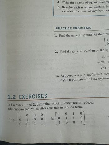 Answered In Exercises And Describe The Possible Echelon Forms Of The Standard Matrix For