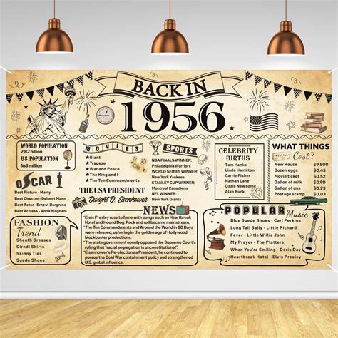70th Birthday Decorations For Men Or Women Vintage 1956