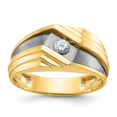 Ibgoodman 14k With Black Rhodium 16 Carat Lab Grown Diamond Vssi G
