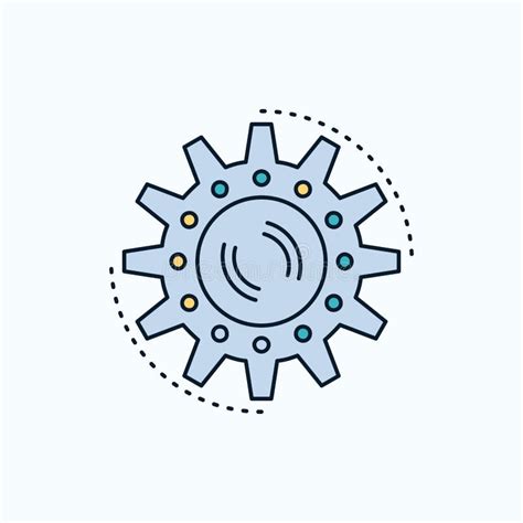 Management Process Production Task Work Flat Icon Green And Yellow Sign And Symbols For