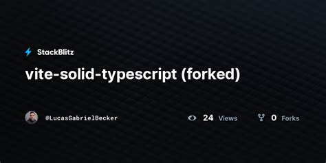 vite solid typescript forked stackblitz