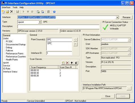 Startup Command File Opc Interface To The Pi System