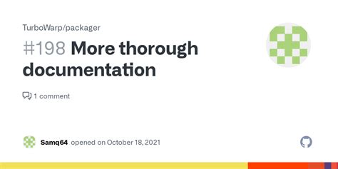 More Thorough Documentation Issue TurboWarp Packager GitHub