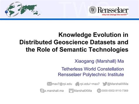 Knowledge Evolution In Distributed Geoscience Datasets And The Role Of