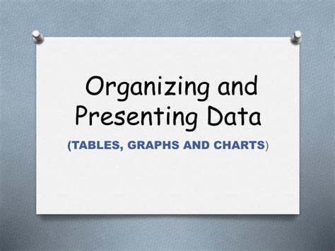 Organizing And Presenting Data Pptx Educational Assessment Education