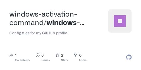 Github Windows Activation Commandwindows Activation Command Config