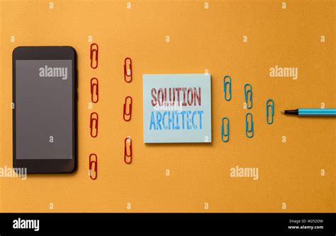 Text Sign Showing Solution Architect Business Photo Text Design Applications Or Services Within