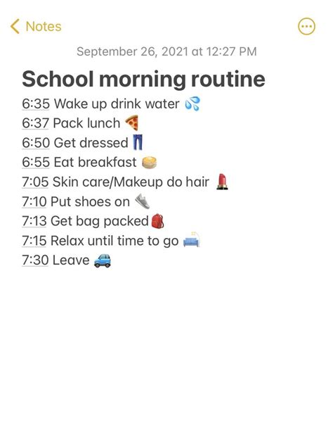 School Morning Routine 6 35 7 30 School Morning Routine Morning