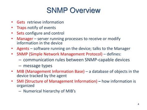 PPT SNMP Simple Network Management Protocol Overview PowerPoint