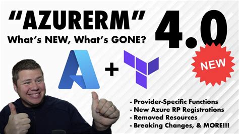 what s new in the azurerm terraform provider version 4 0 0 youtube