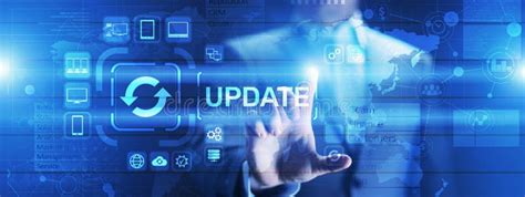 Update System Upgrade Software Version Technology Concept On Virtual Screen Stock Image Image