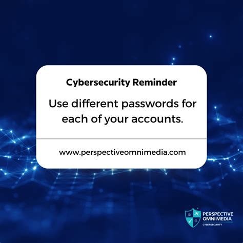 Cybersecurity Cybersecuritytip Passwords Perspective Omni Media Corp