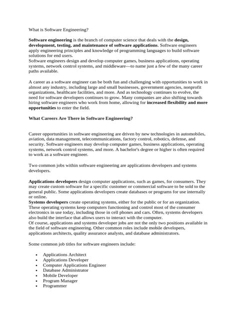 Software Engineering Pdf Software Software Development